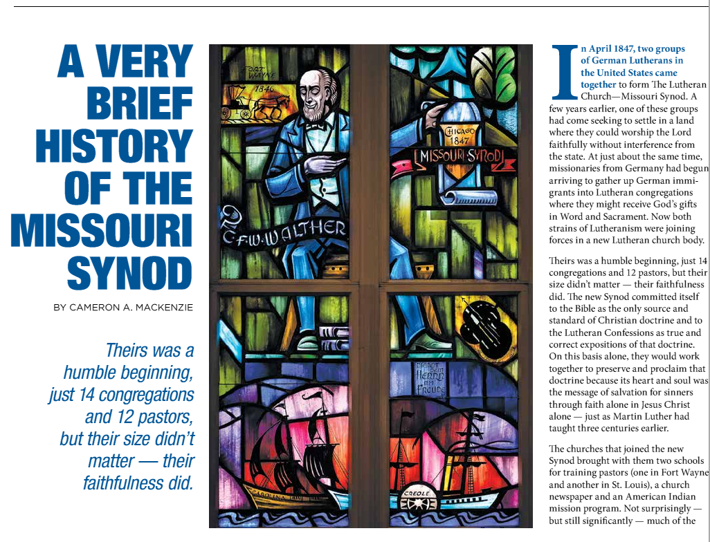 A Brief History of the LCMS -175 Years! – Faith Lutheran Church